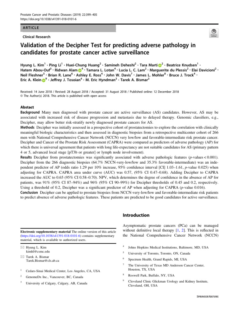 2018 Article 101 | PDF | Prostate Cancer | Cancer