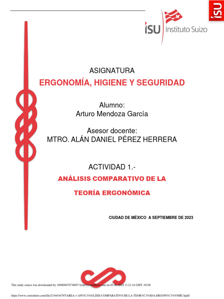TAREA_1_AN__LISIS_COMPARATIVO_DE_LA_TEOR__A_ERGON__MICA.pdf | PDF | Factores humanos y ergonomía ...