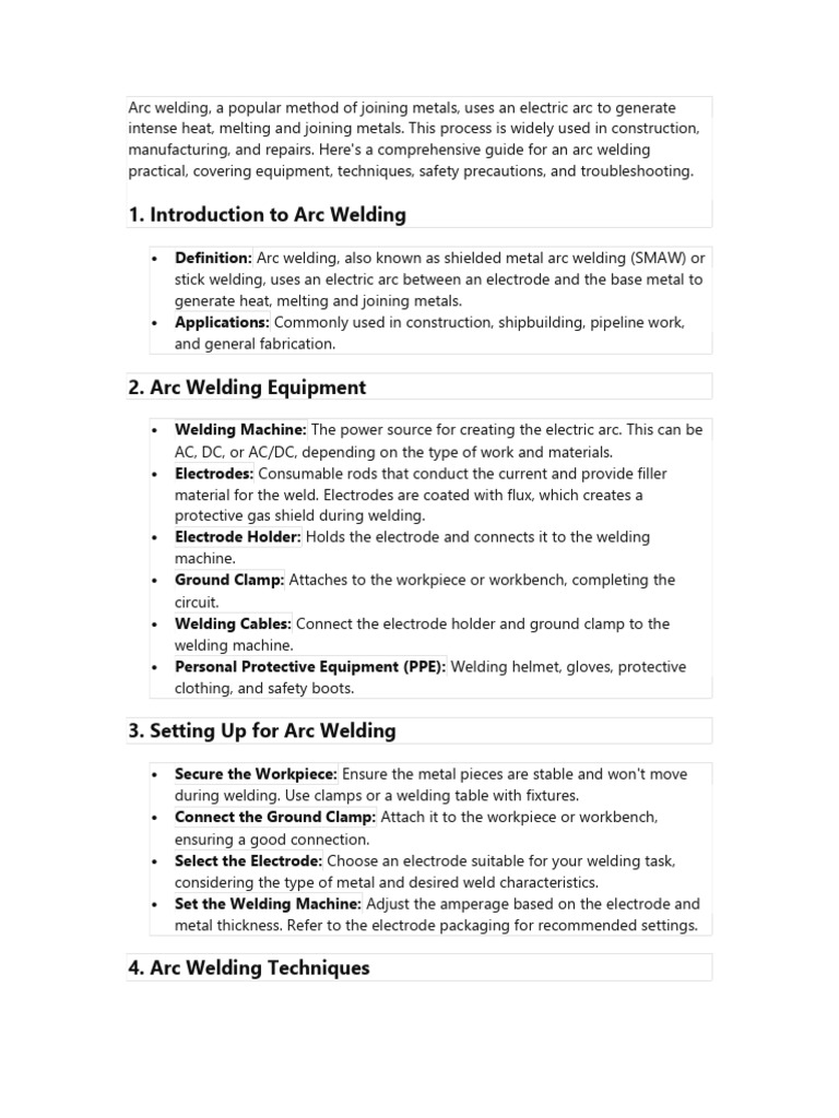 ARCWELDING | PDF | Welding | Construction