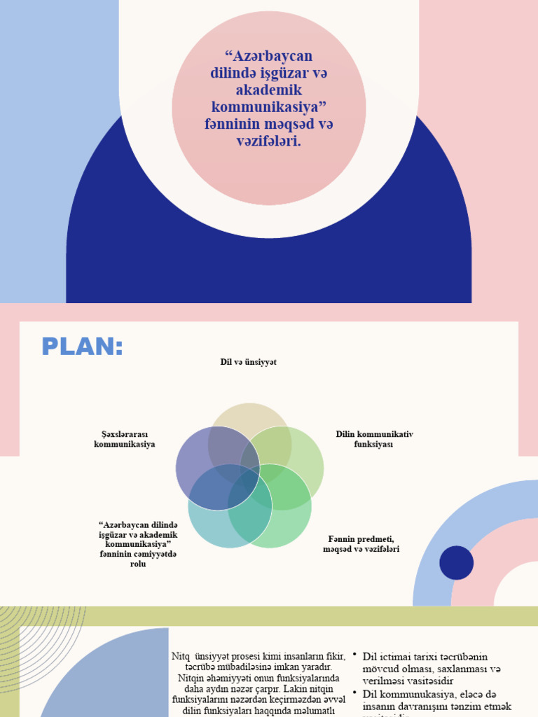 Azərbaycan Dili Mövzu 1 Slayd | PDF