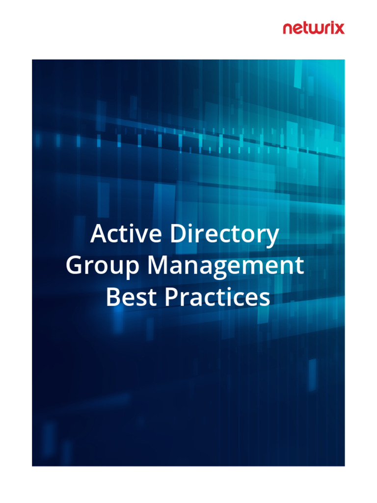 Active Directory Group Management Best Practices | PDF | Active ...