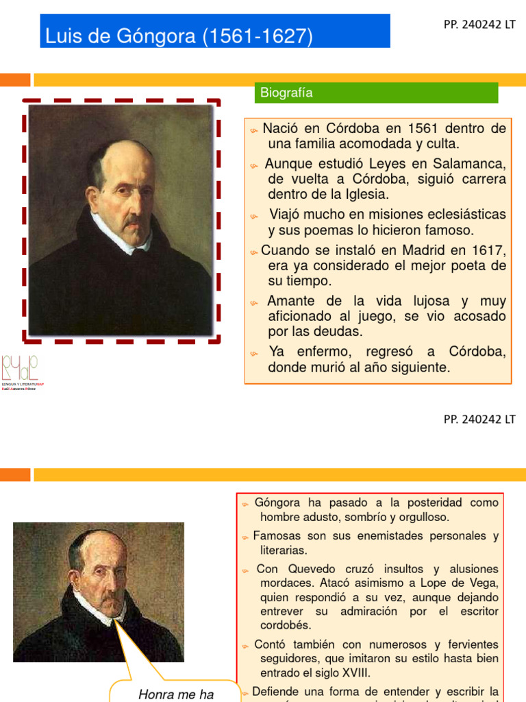 Biografía de Luis de Góngora | PDF