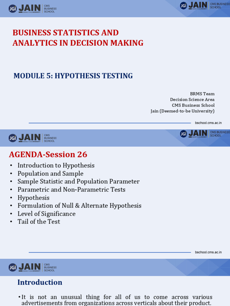 Mod 5 Hypotheis Testing Pdf Statistical Hypothesis Testing 9345