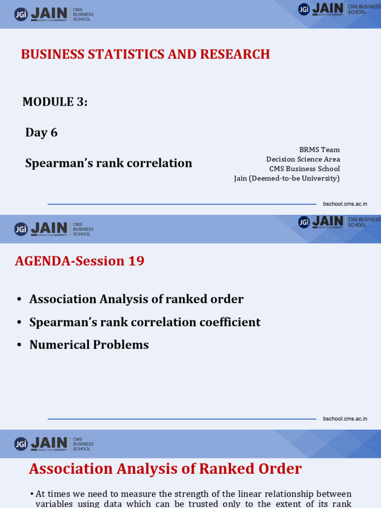 MOD 3B | PDF | Spearman's Rank Correlation Coefficient | Statistical ...