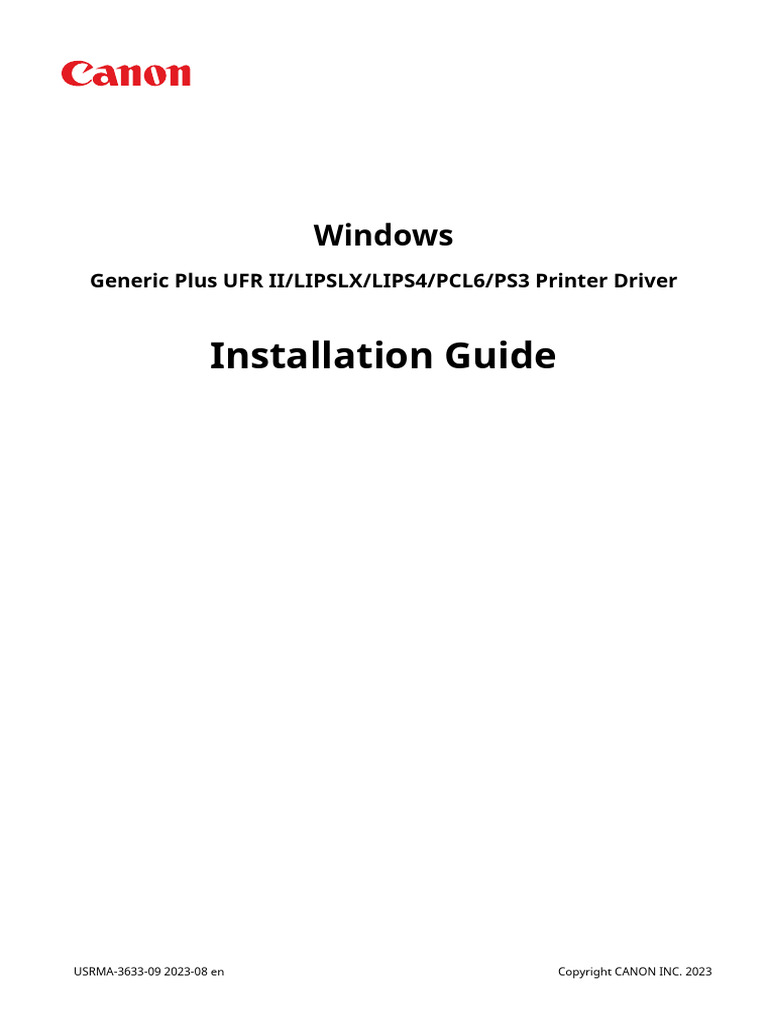 Gplus Pcl6 Driver v29x Ig en | PDF | Installation (Computer Programs ...