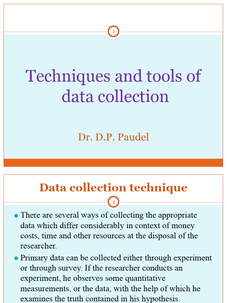 Data Collection Technique | PDF | Survey Methodology | Questionnaire