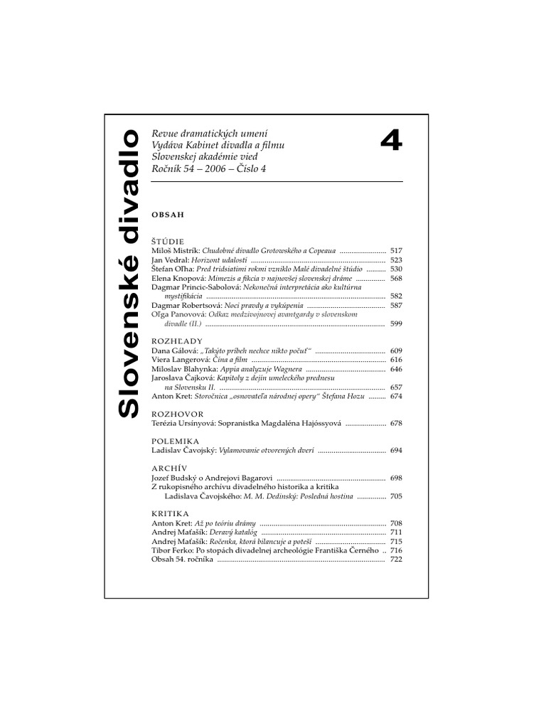 Slovenske Divadlo Galova | PDF