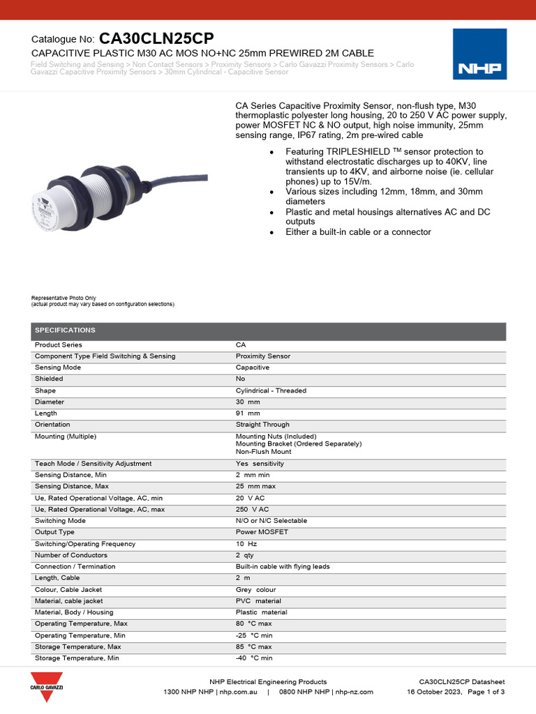 CA30CLN25CP-94277-datasheet | PDF | Capacitor | Alternating Current