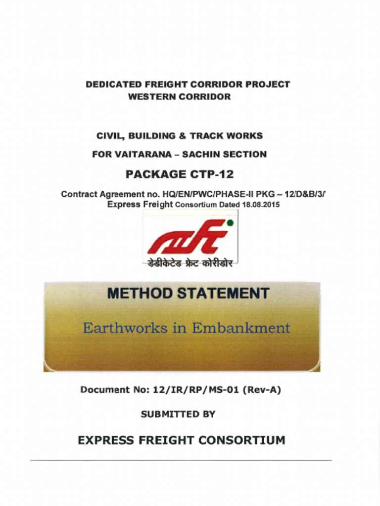 Method Statements - EARTHWORK | PDF