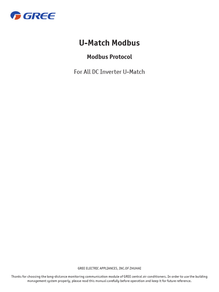 U-Match Modbus-Protocol E | PDF | Computer Science | Computing