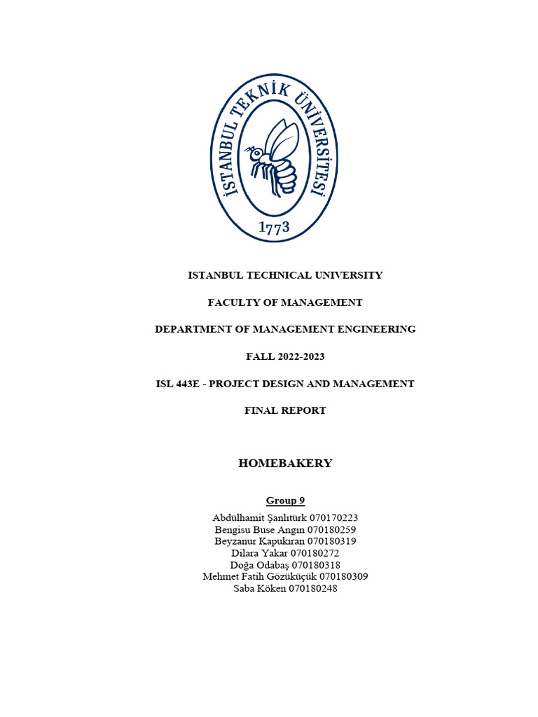 Project Final Report Örnek | PDF | Risk | Application Software