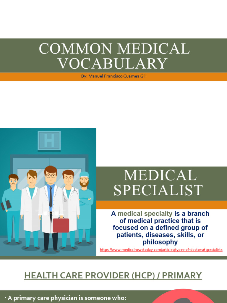 Common Medical Vocabulary | PDF | Medicare (United States) | Vaccines