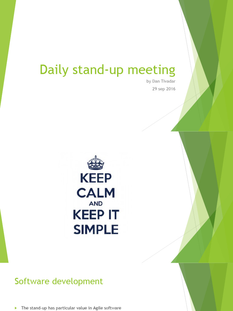 Daily Stand Up Meeting Pdf Software Development Process