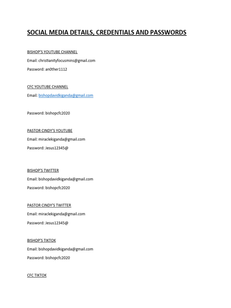 Social Media Details | PDF