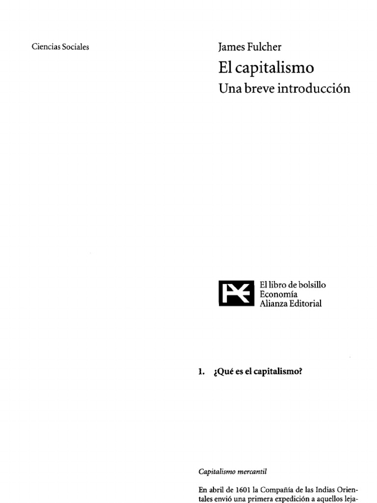 James Fulcher - El Capitalismo - Cap1 | PDF | Capitalismo | compañía ...
