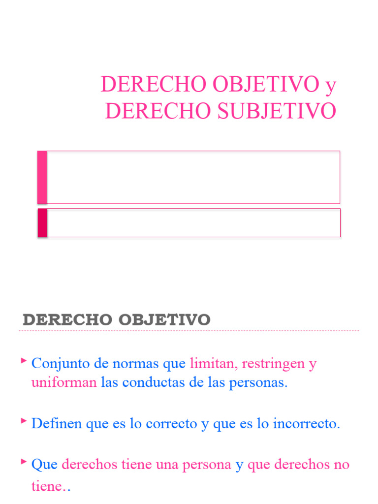 SESION 08 - Derecho Subjetivo y Objetivo | Descargar gratis PDF ...
