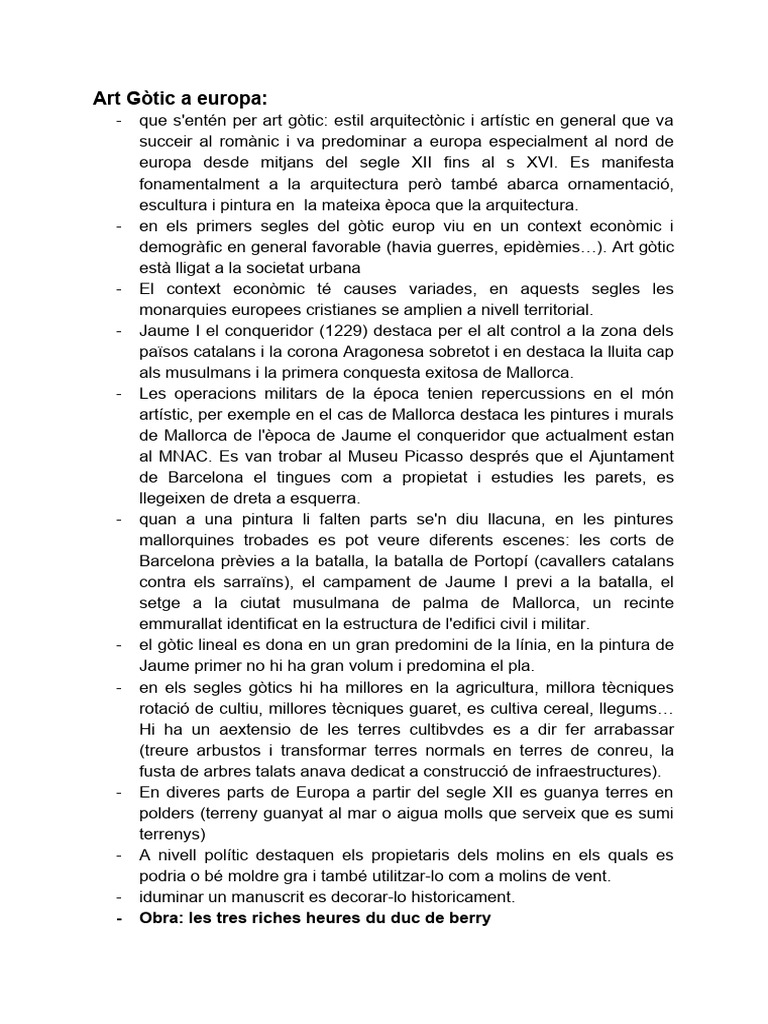 Apuntes Sobre El Arte Gótico | PDF