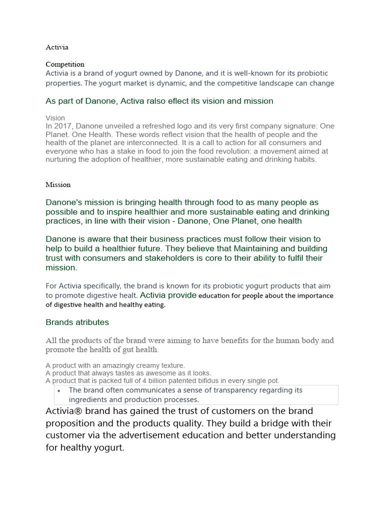 Activia | PDF | Brand | Marketing