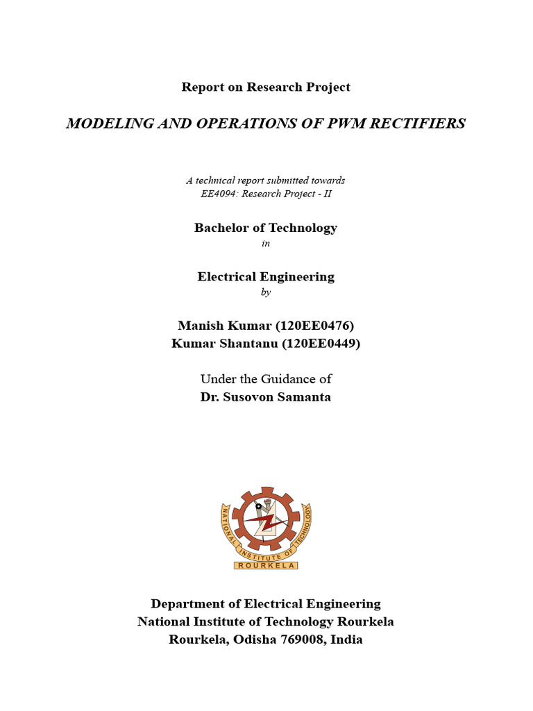 RP Report - 120EE0476 - 120EE0449 | Download Free PDF | Power Electronics | Rectifier