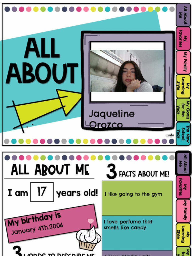 Jaqueline Orozco - All About Me Flip Book 1 | PDF
