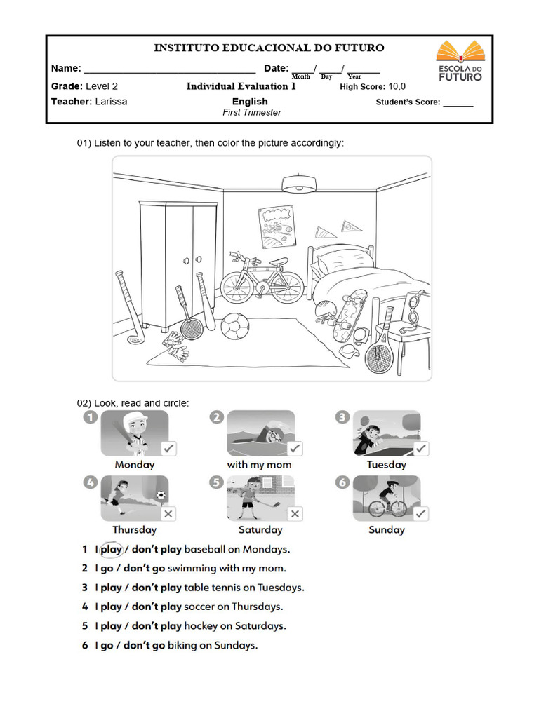 written test - level 2 - english 18 de abril | PDF