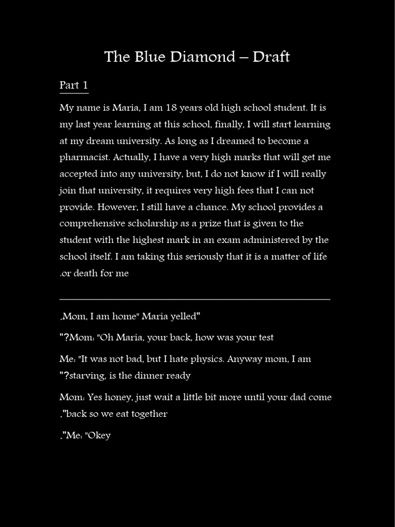 Maria's Scholarship Challenge Story | PDF