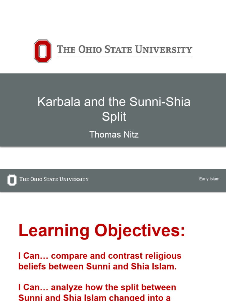 Sunni vs Shia Islam: Karbala's Impact | PDF | Shia Islam | Ali