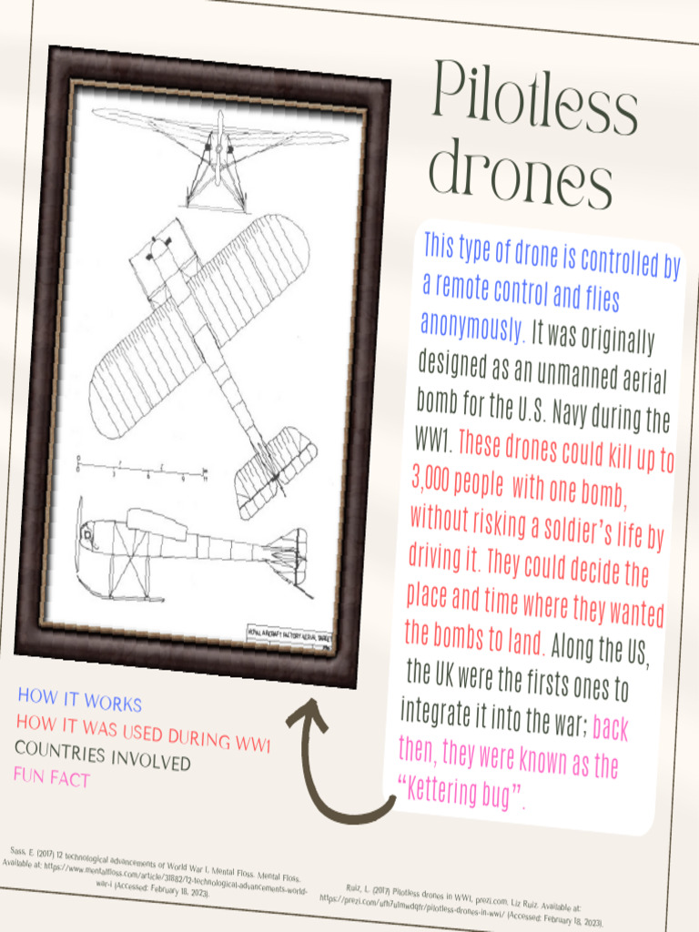 WWI Drone Origins & Impact | PDF | Flying Robots | Avionics