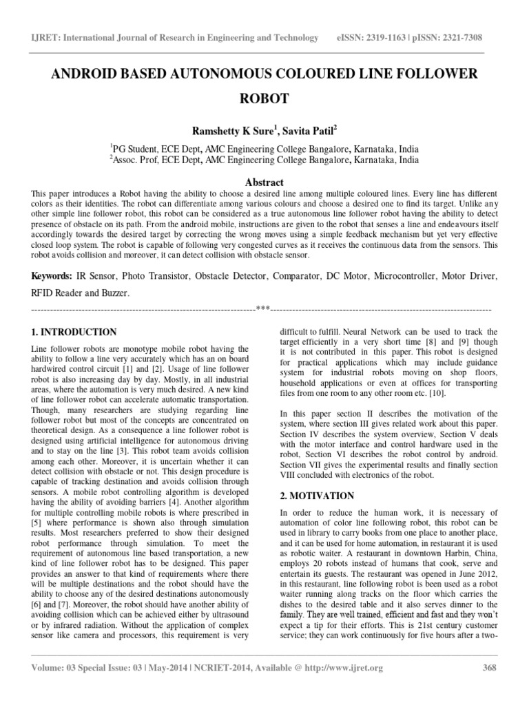 ANDROID_BASED_AUTONOMOUS_COLOURED_LINE_F | PDF | Infrared | Robot