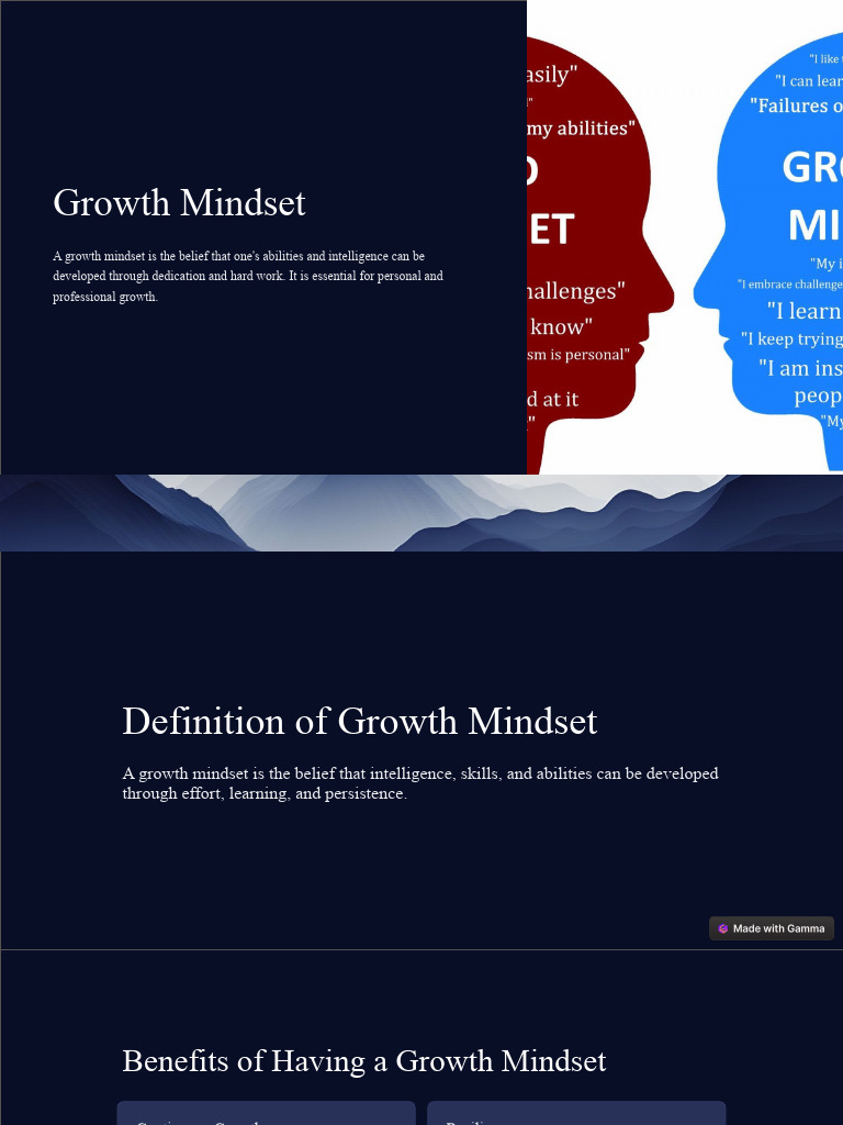 Growth Mindset | Download Free PDF | Mindset | Motivational