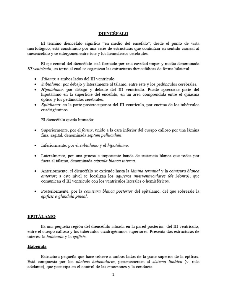 Dienc Tel APUNTES | PDF | Hipotálamo | Cerebro
