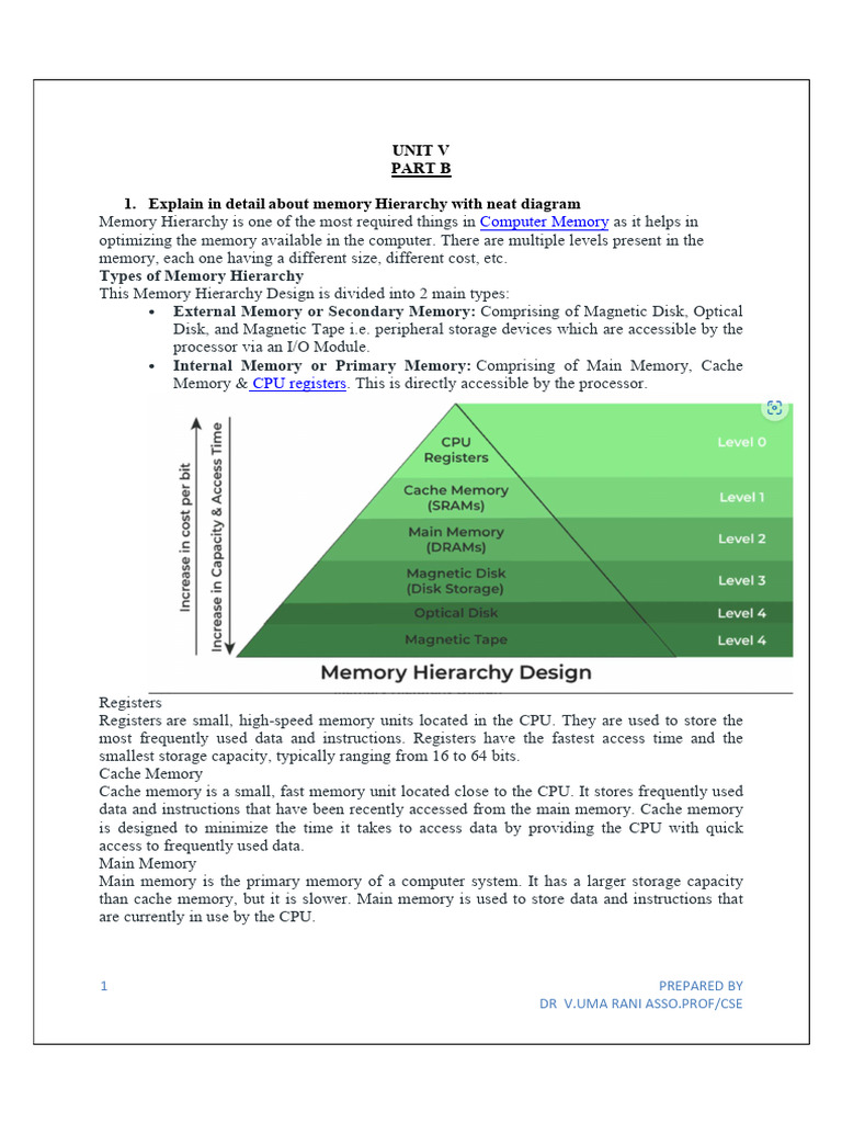 UNIT V PartB C QB WithAnswers | PDF | Random Access Memory | Usb