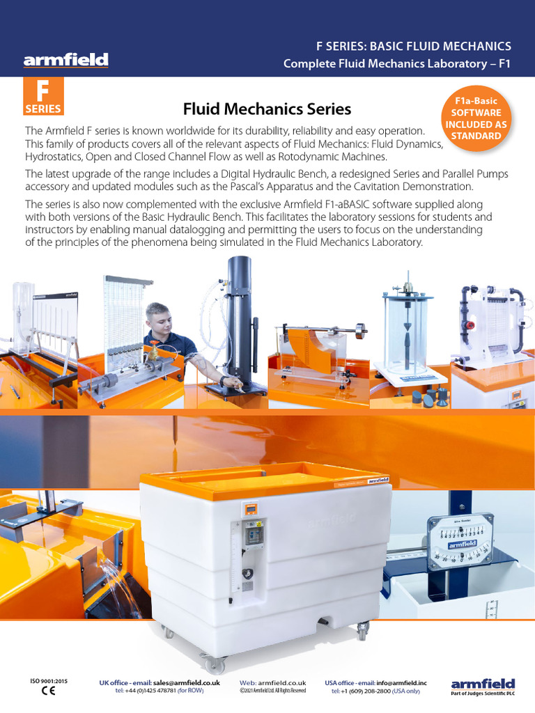 F1 Series Fluid Mechanics Datasheets Compiled V6 Web | PDF | Pressure ...