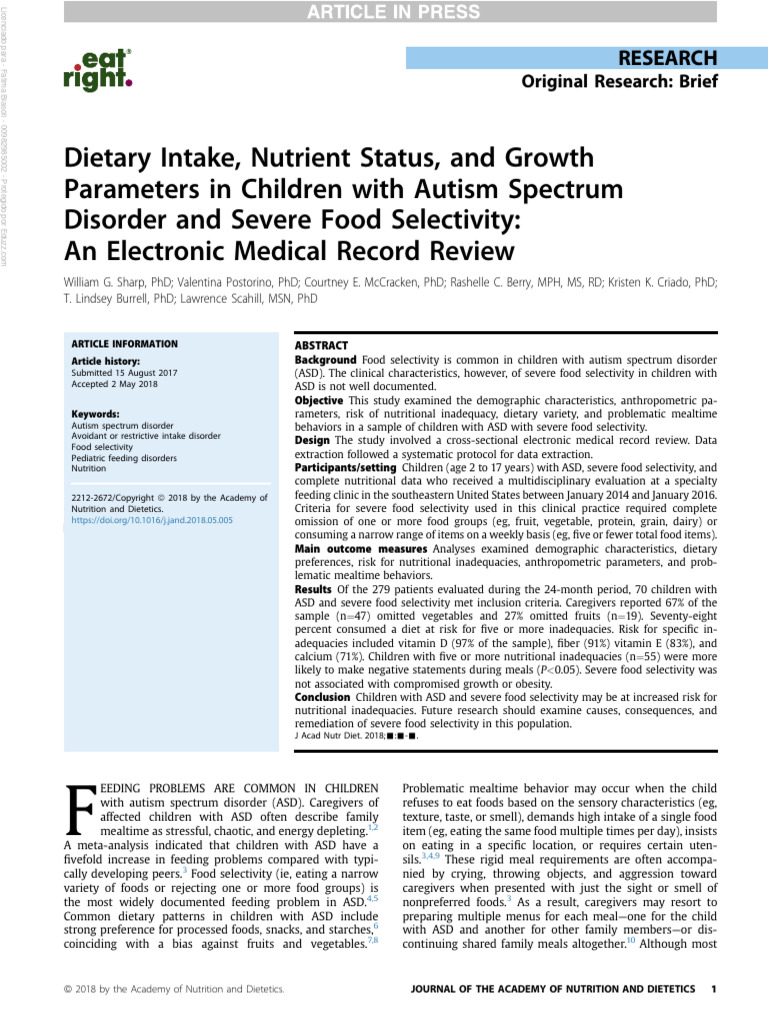 7 Dietary Intake Nutrient Status and Growth Parameters in Children With ...