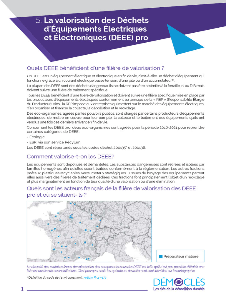 Valorisation des DEEE professionnels | PDF | Déchets électroniques ...