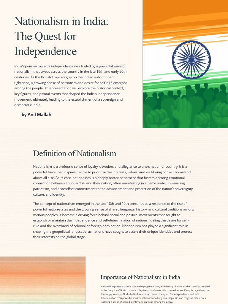 Nationalism in India The Quest For Independence | PDF | Nationalism ...
