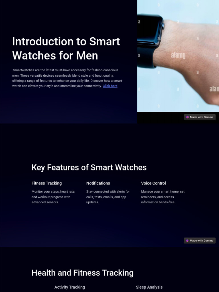 Introduction to Smart Watches for Men | PDF | Smartwatch | Smartphone