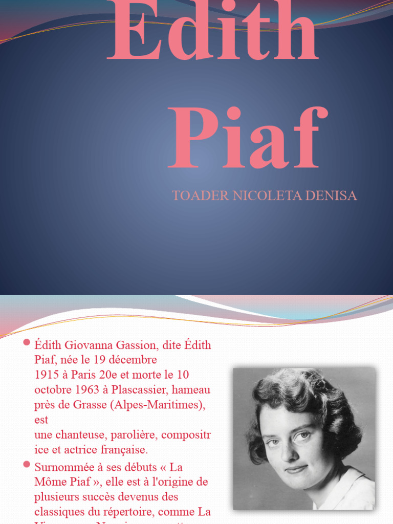 Edith Piaf | PDF