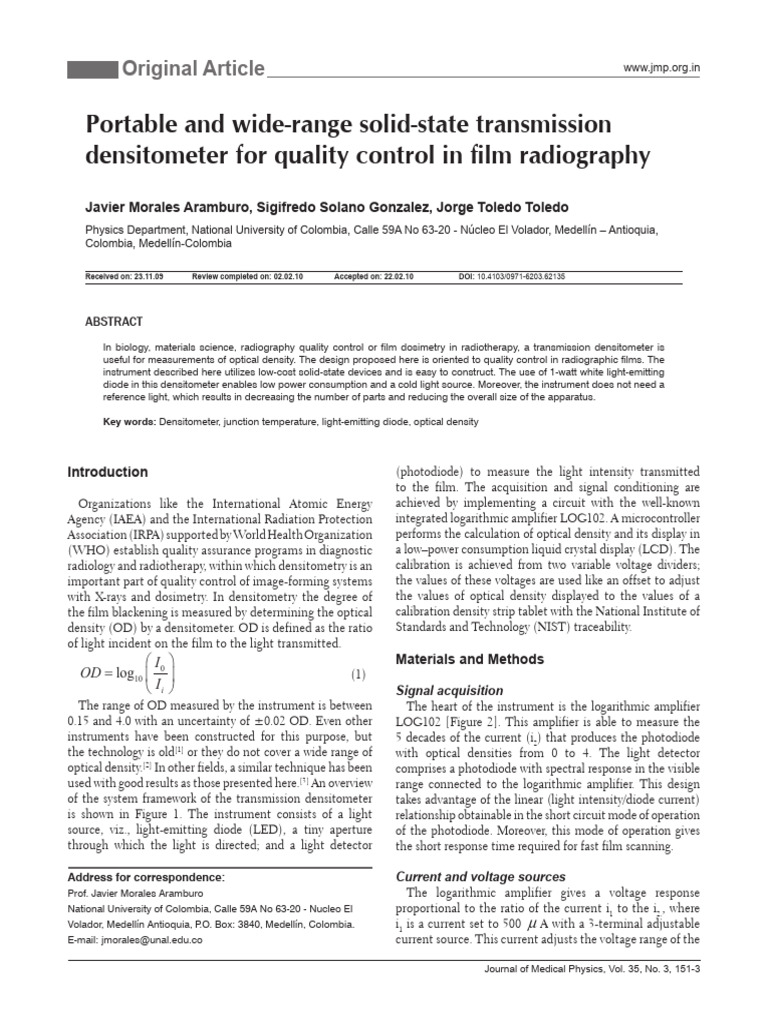 Portable and Wide-Range Solid-State Transmission Densitometer For ...