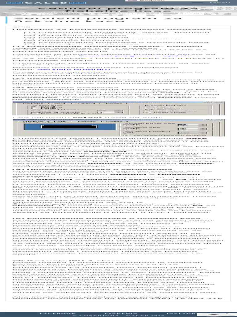 Servisni Program Za Fiskalne Kase - GALEB Dobro Došli Na Web Sajt | PDF