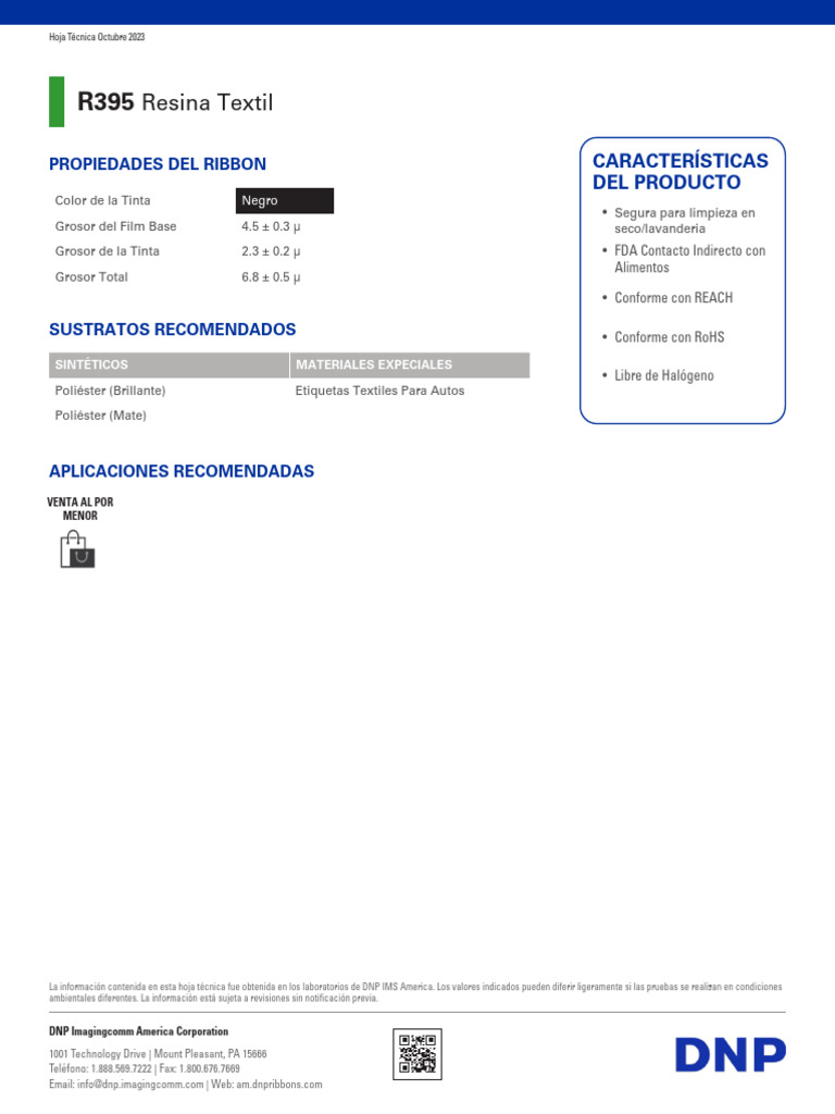 R395 ES Datasheet | PDF