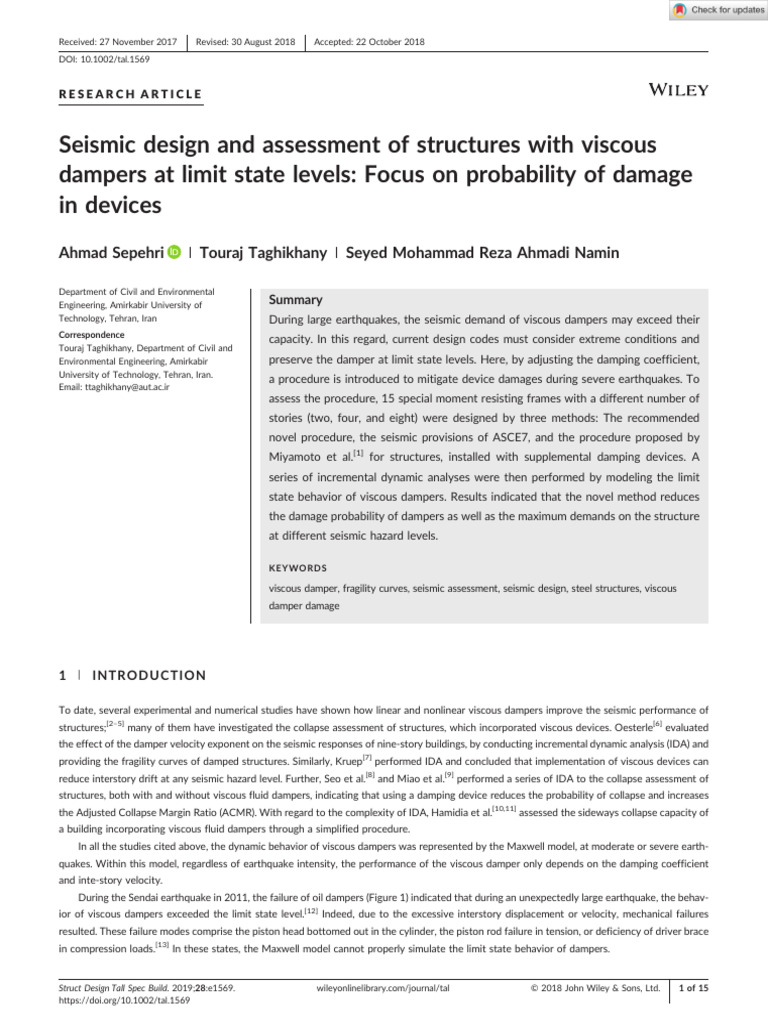 Viscous Dampers | PDF | Damping | Classical Mechanics