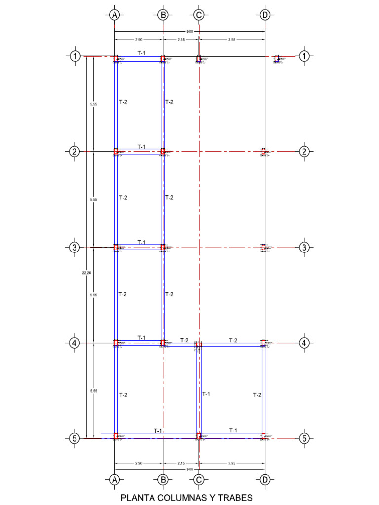 Planta Columnas y Trabes | PDF