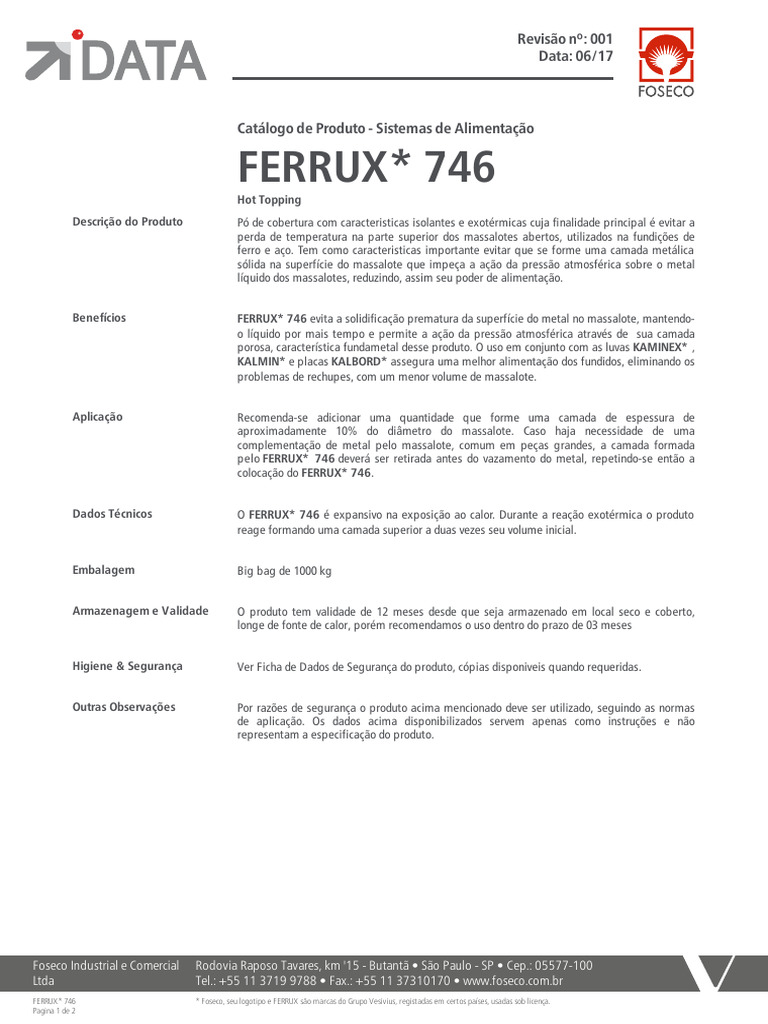 Catalogo-Ferrux-746 PT BR 1 | PDF | Pressão | Calor