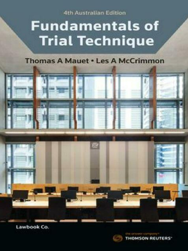 Fundamentals of Trial Technique | PDF | Trials | Discovery (Law)