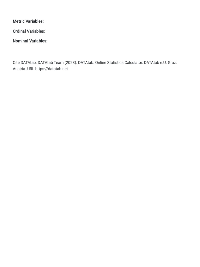 Descriptive Statistics Calculator - DATAtab | PDF Descriptive Statistics Calculator - DATAtab | PDF