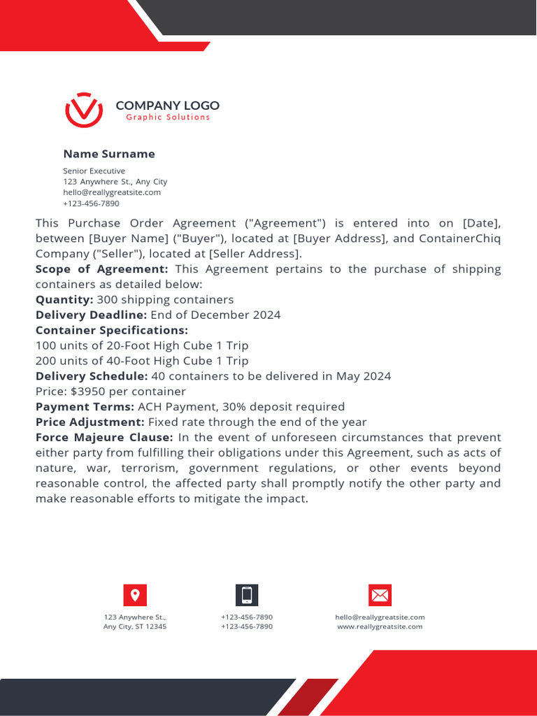 Red Formal Minimalist Company Letterhead-1 | Download Free PDF ...