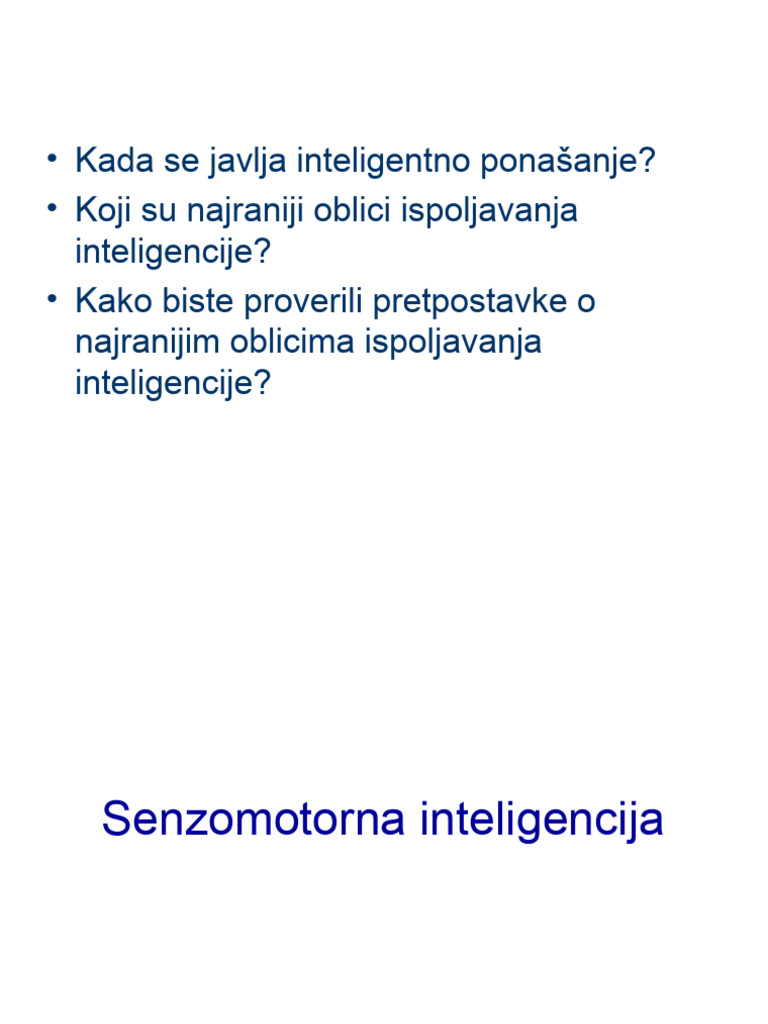 3-Senzomotorni Stadijum | PDF