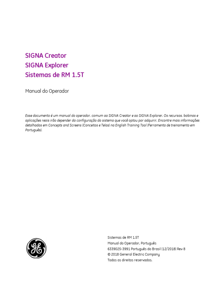SIGNA Creator and SIGNA Explorer Operator Manual - UM - 339025-3991 ...