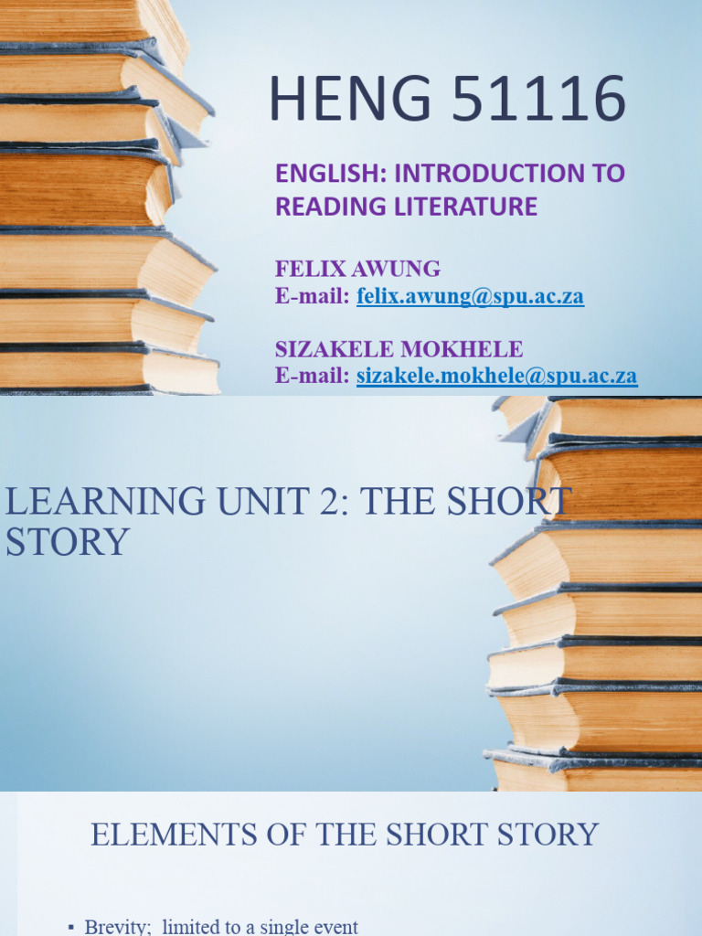 Elements of The Short Story | PDF | Plot (Narrative)